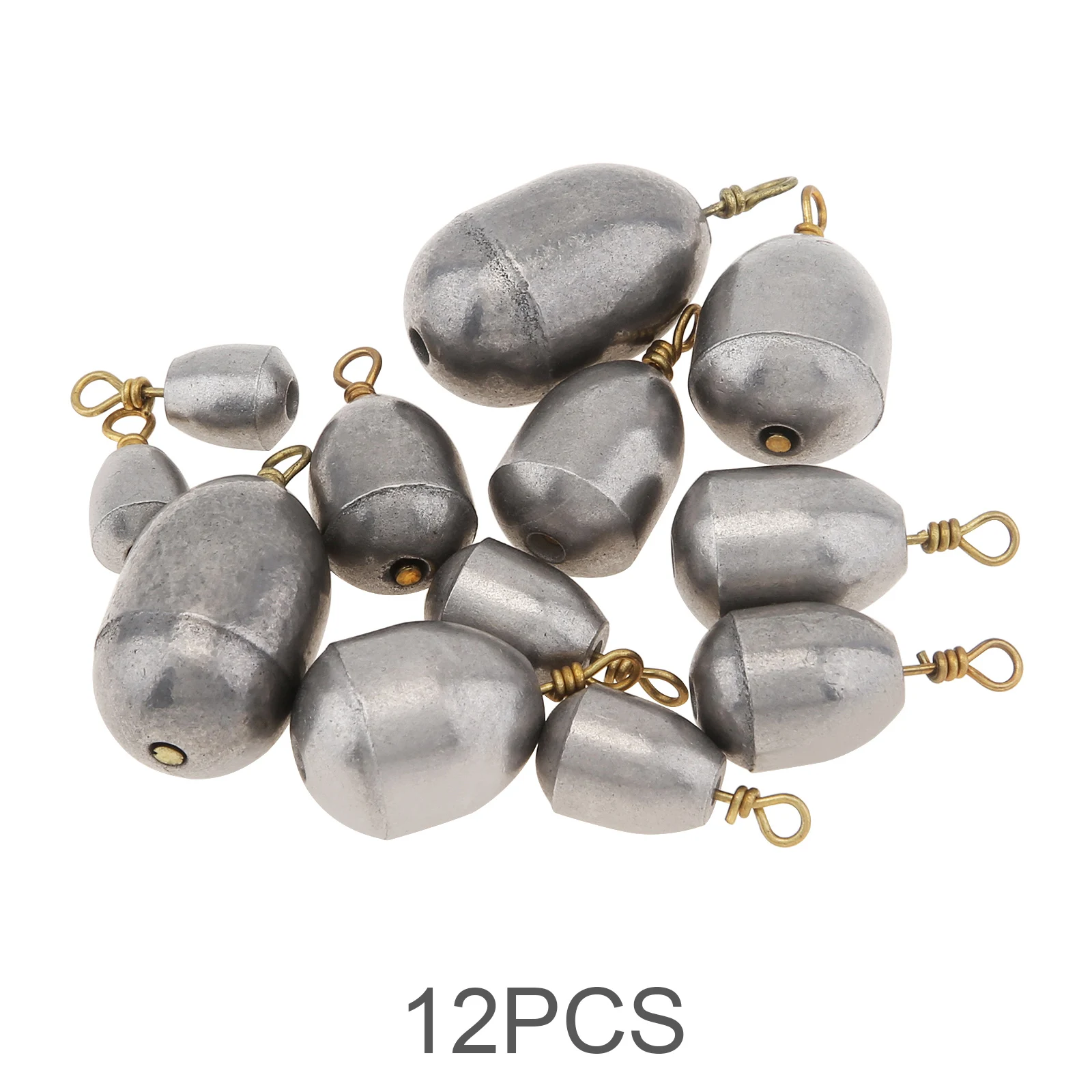 12pcs-Mixed-Iron-Bell-Copper-Swivel-Ring-Fishing-Weight-Sinker-for ...
