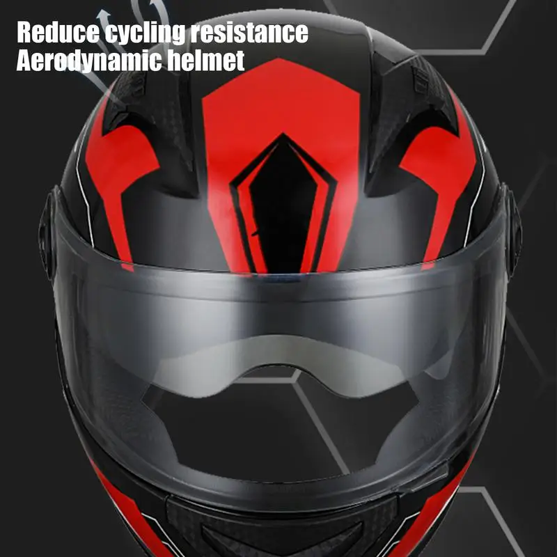 Unisex Motorcycle Helmet Double Lens Cross Section Helmet Safety ...