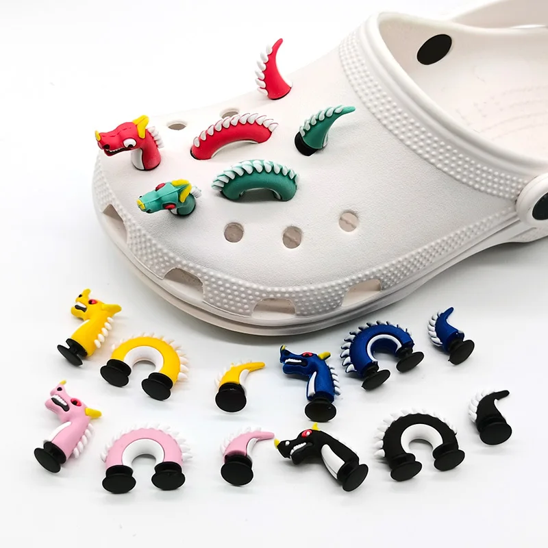 New-Shoe-Decorations-Novelty-3D-Dragon-Style-Garden-Shoes-Accessories ...