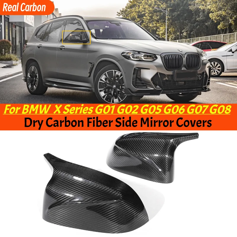 For-BMW-X3-G01-X4-G02-X5-G05-Carbon-Fiber-RearView-Dry-Carbon-Fiber ...