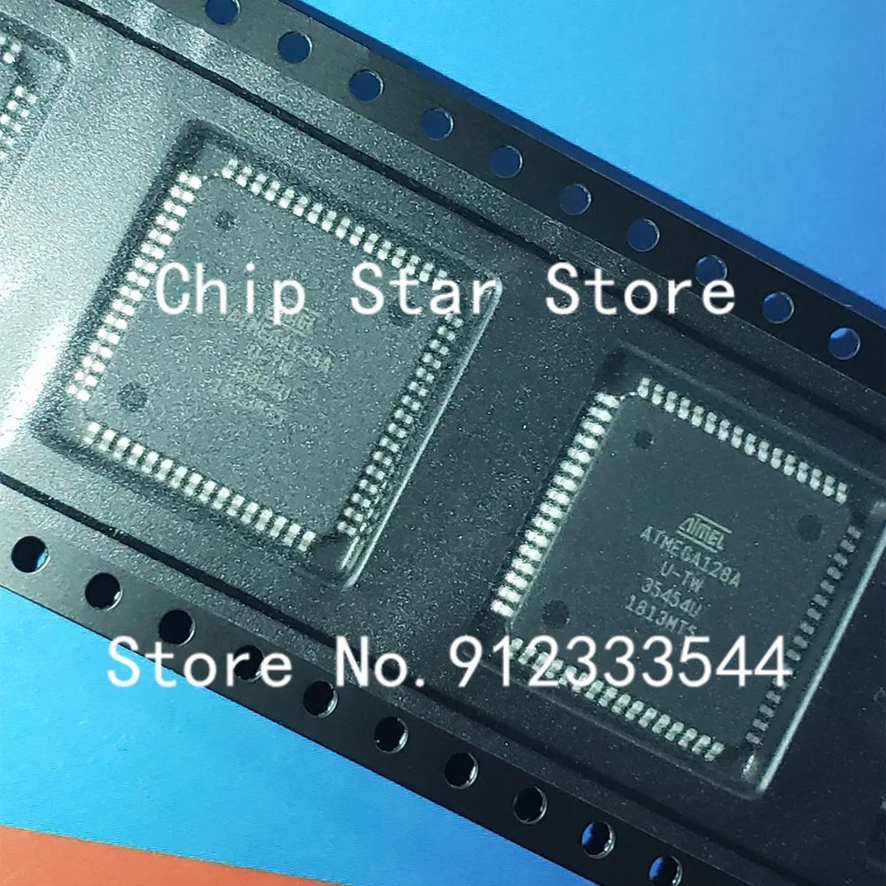 20pcs/Lot ATMEGA128A AU ATMEGA128A TQFP64 8Bit Microcontrollers MCU 100 ...
