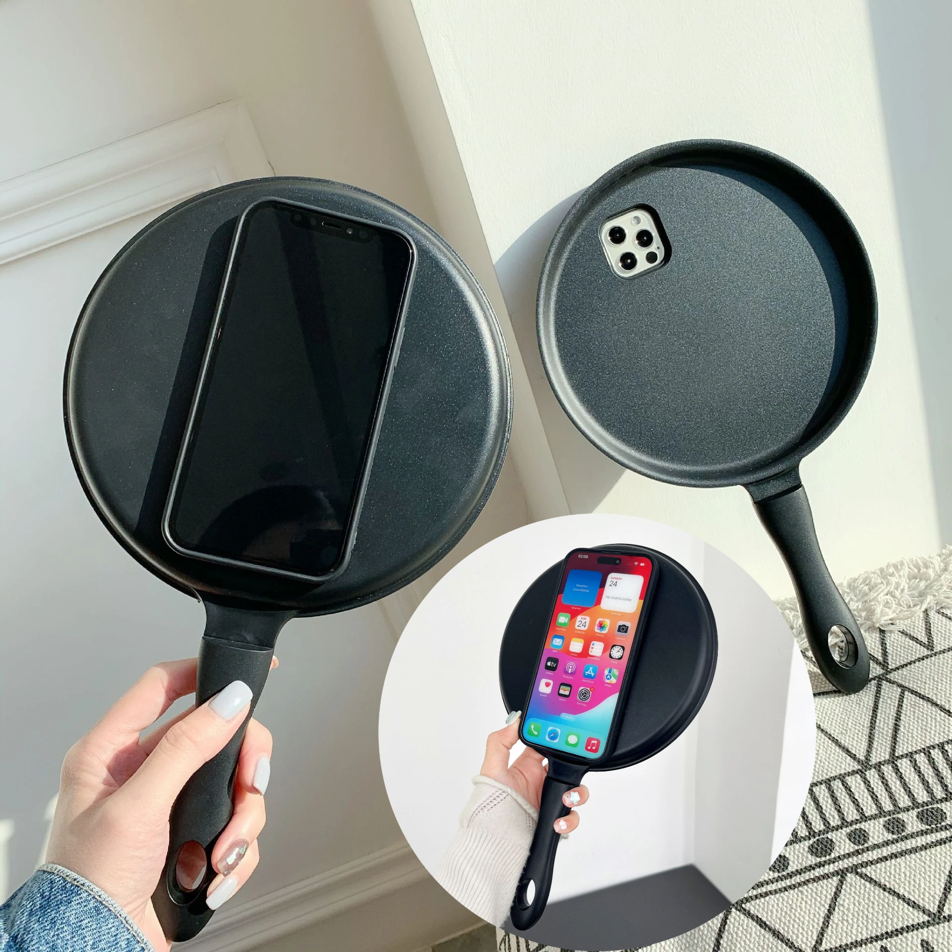 Funny Creative Frying Pan Phone Case for iPhone 17 Pro Max 17 Pro 17 ...