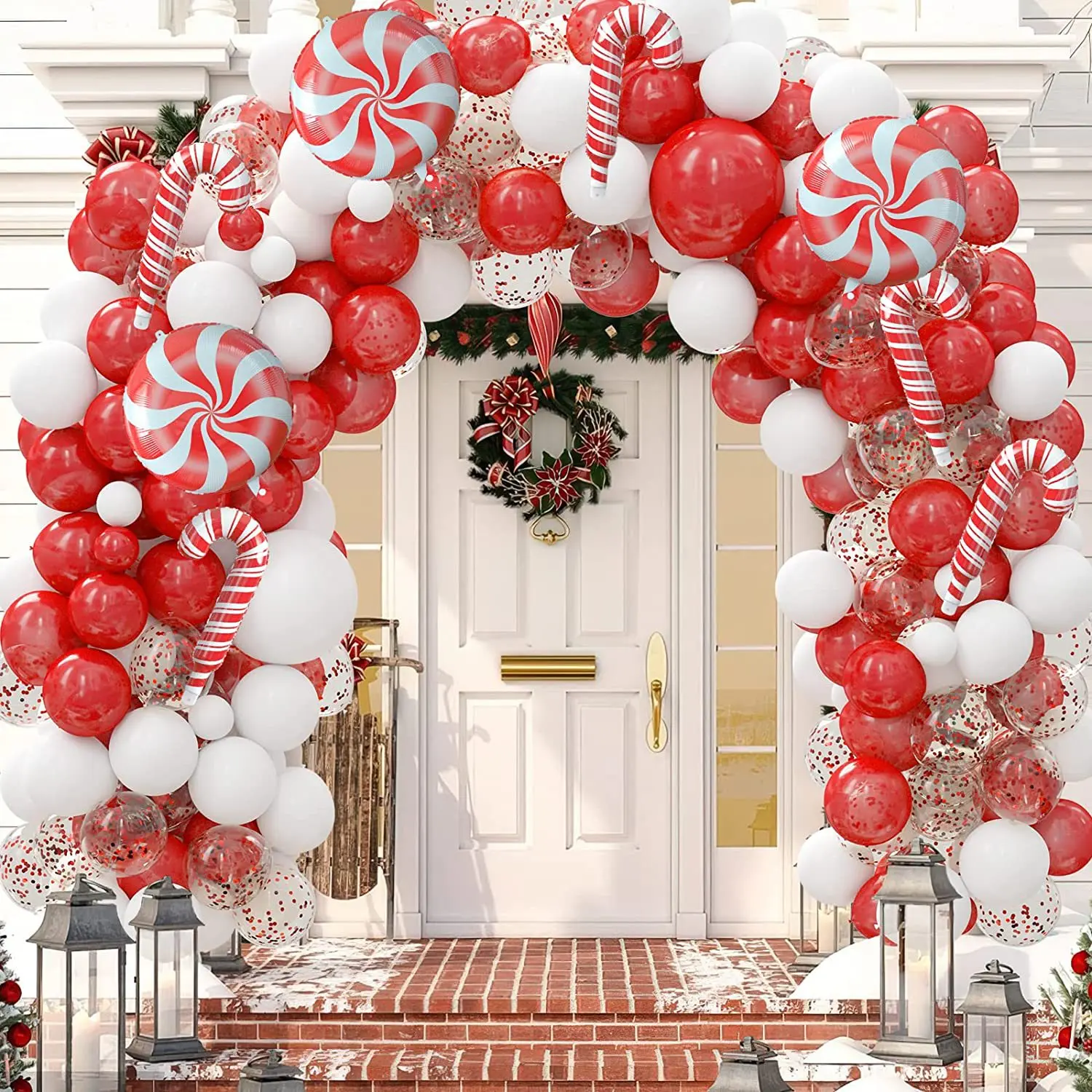 Christmas-Holiday-Themed-Party-Balloon-Chain-Christmas-Cane-Christmas ...