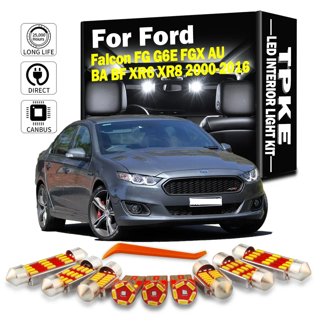 TPKE LED Interior Map Dome Light Kit For Ford Falcon FG G6E FGX AU BA ...