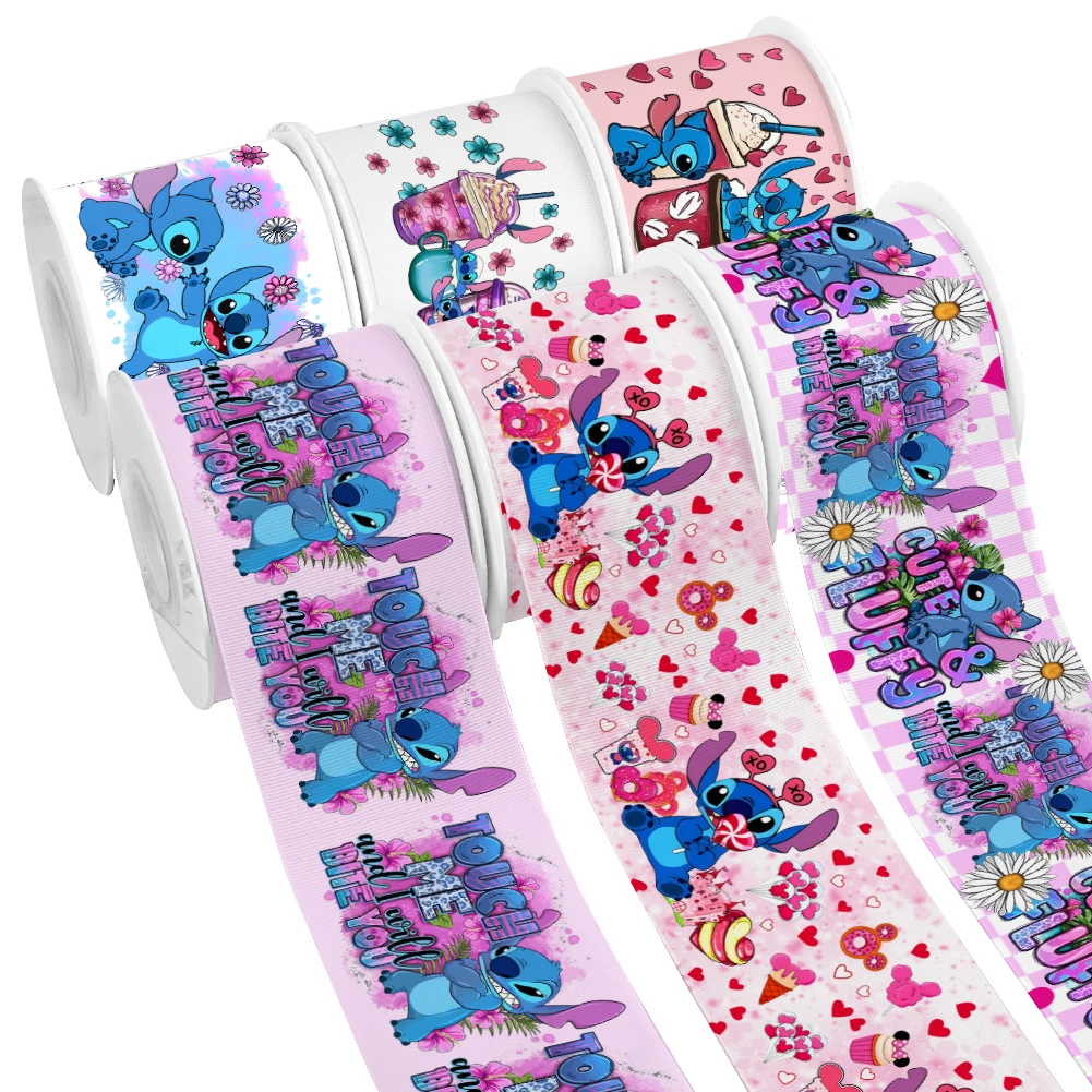 Ruban-de-dessin-anim-Disney-Stitch-ruban-en-satin-gros-grain-imprim ...