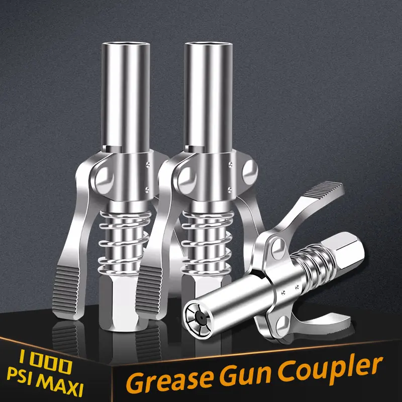 Grease Gun Coupler 10000 PSI NPTI/8 Oil Pump Quick Release Grease Tip ...