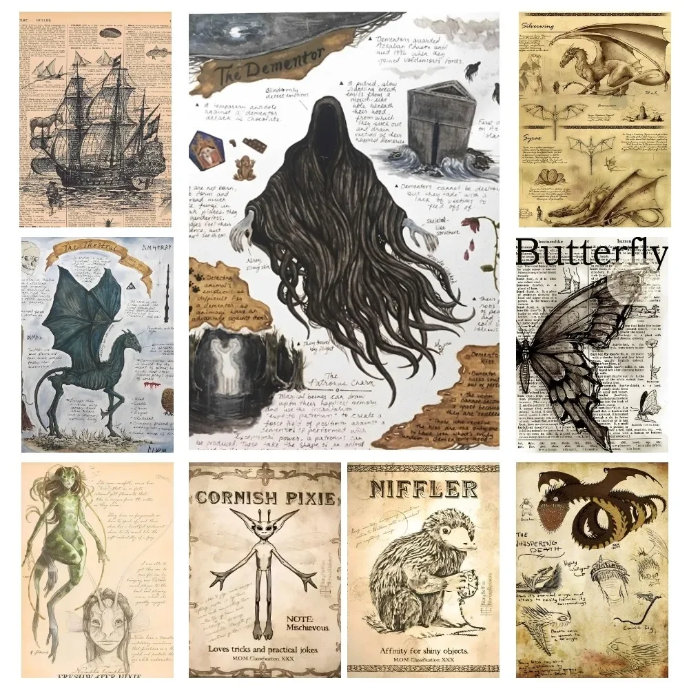 Harry-Potter-Magical-Creatures-Dementors-Poster-Home-Decor-Room ...