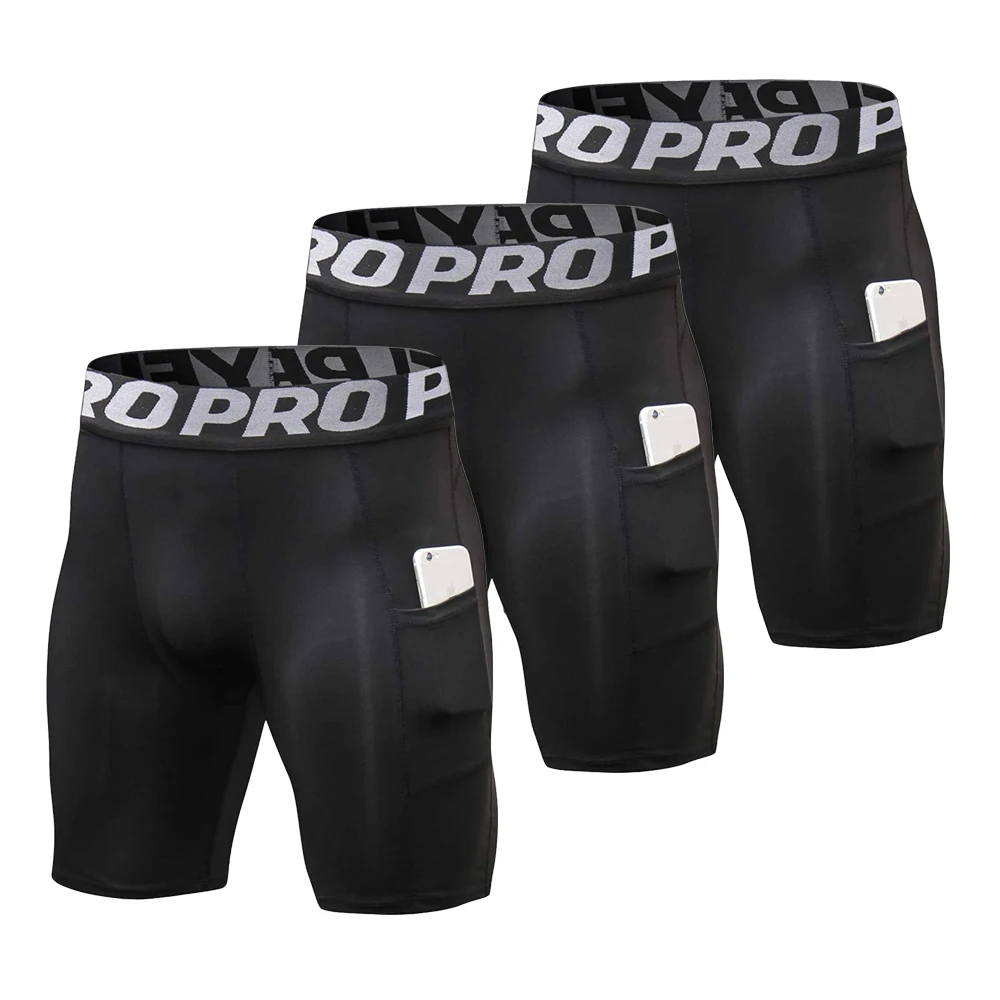 Mens-Compression-Shorts-with-Pocket-Gym-Workout-Polyester-Boxer-Briefs ...