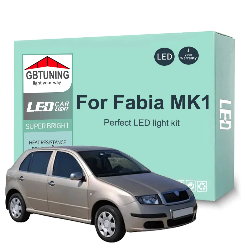 Canbus-LED-Interior-Light-Bulb-Kit-For-Skoda-Fabia-MK1-6Y-1999-2000 ...