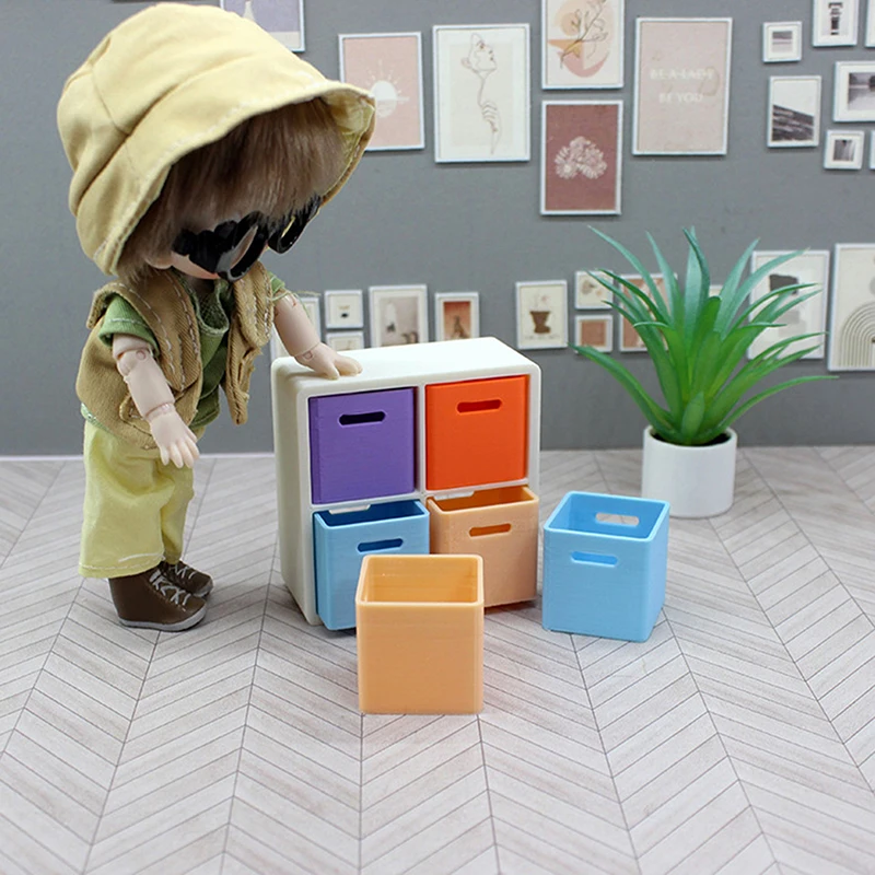 1Pcs 1:12 Dollhouse Mini Storage Box Model Furniture Accessories For ...