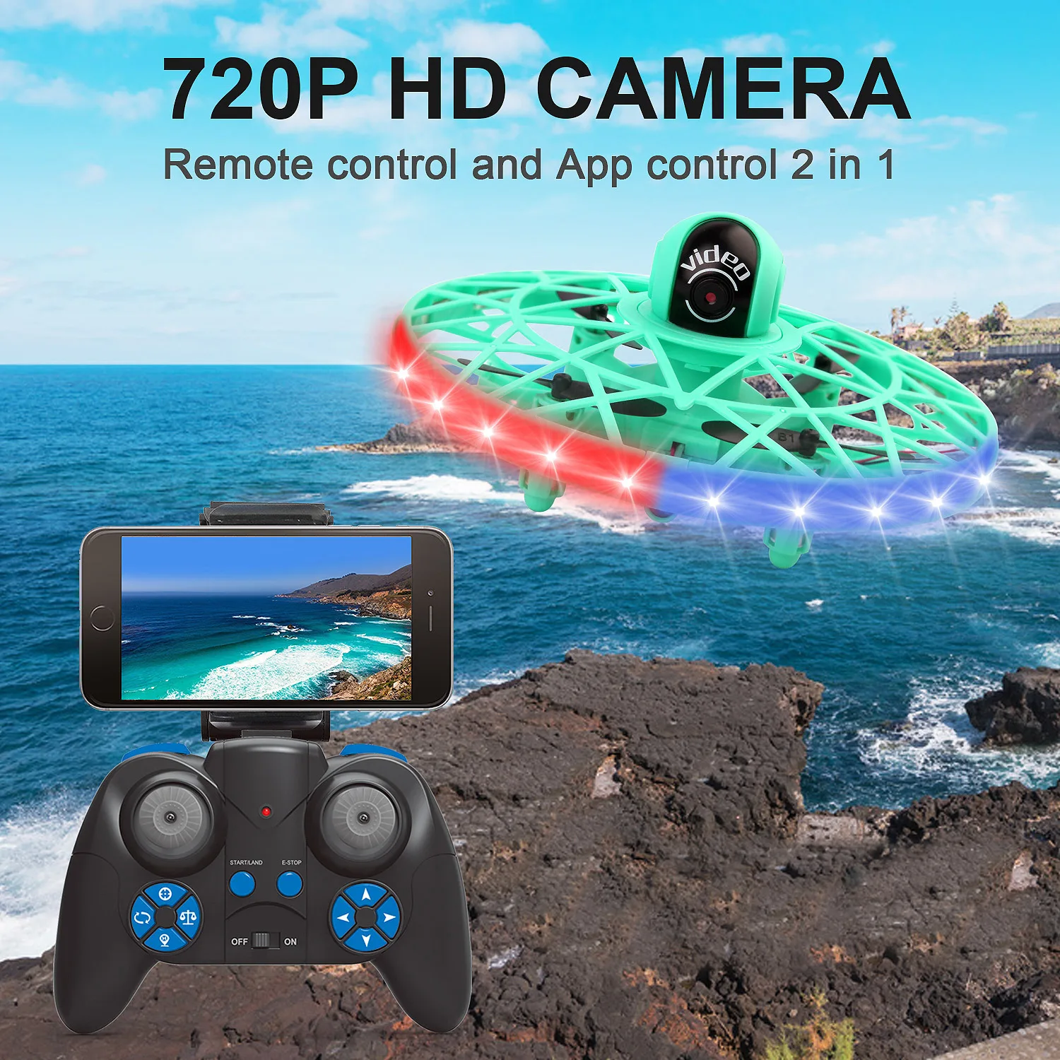 2-4G-RC-Drone-Aerial-Sensing-Ball-Remote-Control-Induction-UFO-Aircraft ...