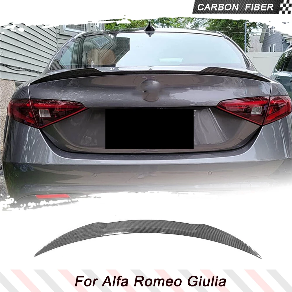 Carbon-Fiber-FRP-Car-Rear-Spoiler-Wing-Trunk-Lip-For-Alfa-Romeo-Giulia ...
