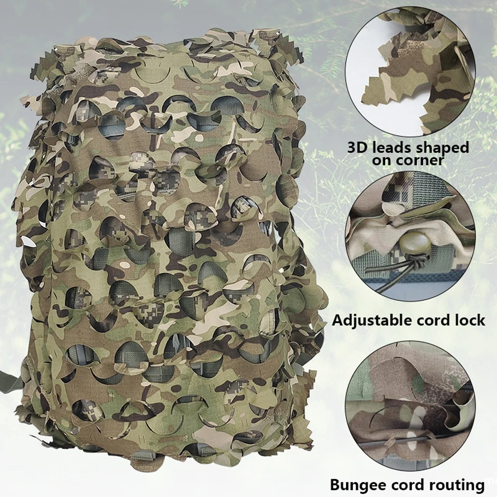 Ghillie-Backpack-Cover-Scrim-3D-Camo-Netting-Tactical-60L-Assault-Pack ...