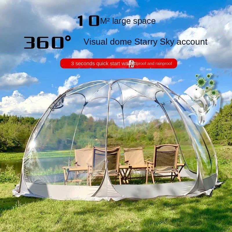 4-8P-Draagbare-Sferische-Tent-Buiten-Verdikking-Regendicht-Snelopenende-Tent-Transparante-Ster ...