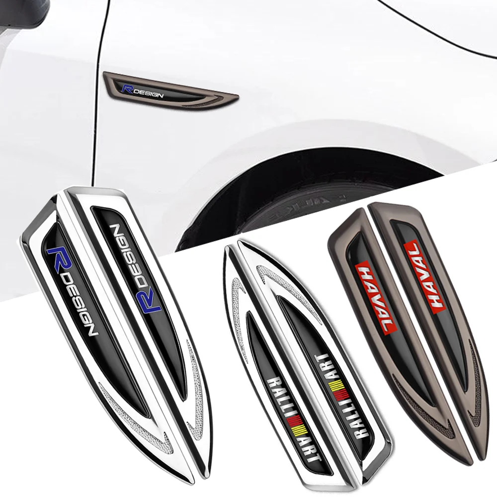 2PCS Metal Knife Styling Decal Car Side Body Fender Decor Stickers For ...