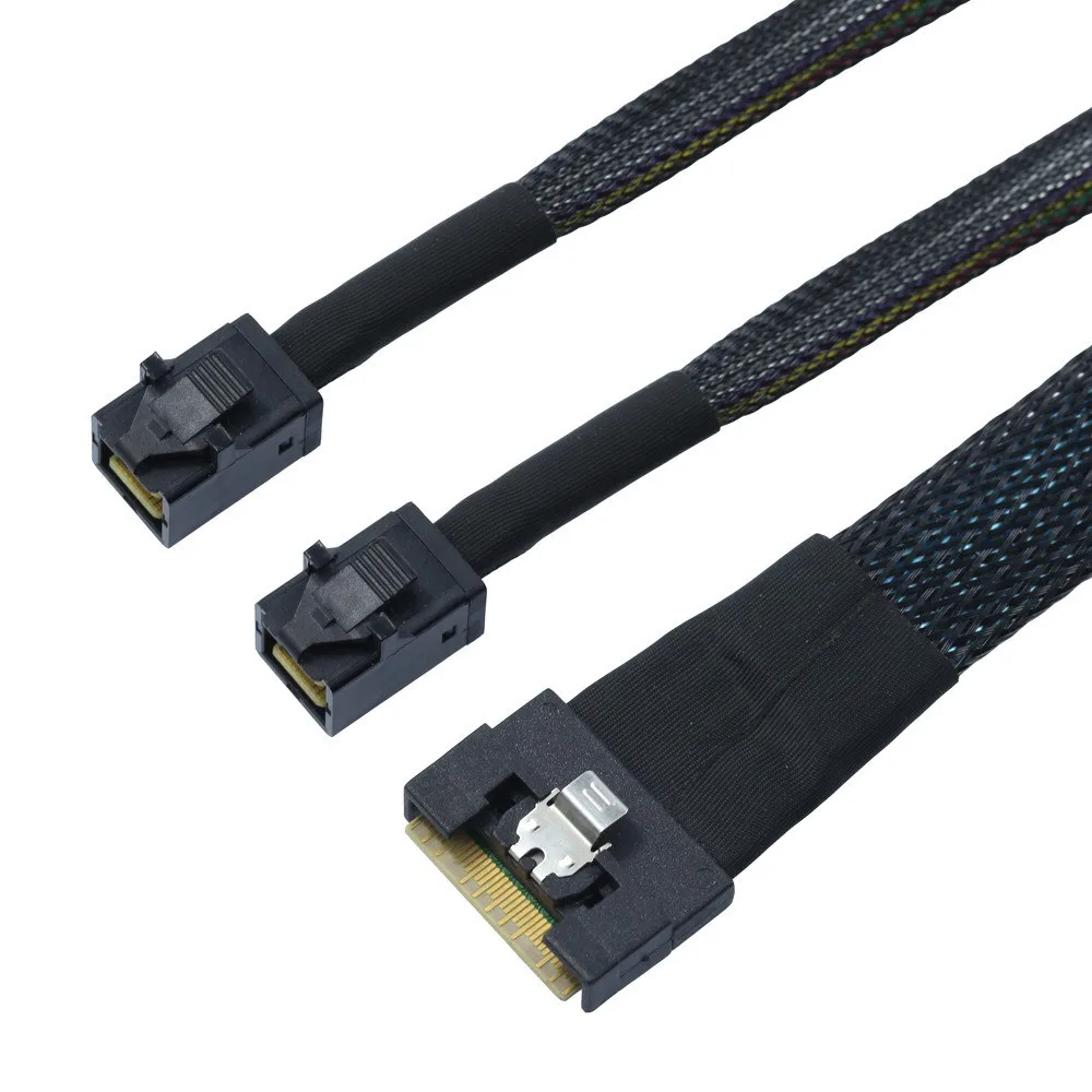 MINI SlimSAS SFF-8654 8i 74P PCIE4.0 to 4X SAS SFF-8643 Server ...