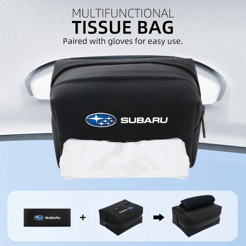 Car-Tissue-Box-Leather-Car-Hanging-Multi-function-Paper-Towel-Bag-for ...