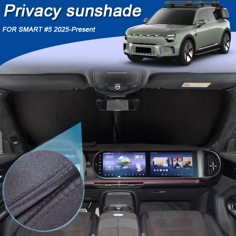 Car Black Windows Privacy Sunshade For SMART #5 2025-Present Anti-UV ...