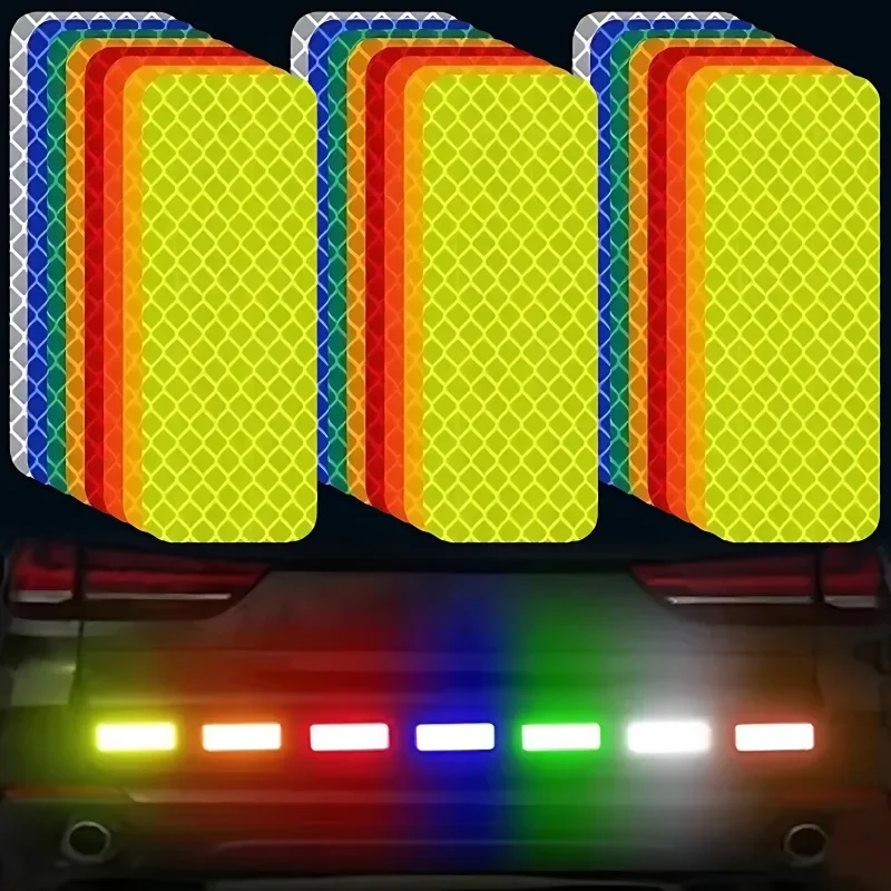 10pcs-Car-Bumper-Reflective-Safety-Strip-Sticker-Warning-Reflector-Tape ...