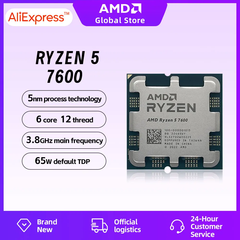 AMD-Ryzen-5-7600-CPU-Processor-R5-7600-Brand-New-Socket-AM5-AMD-Radeon ...