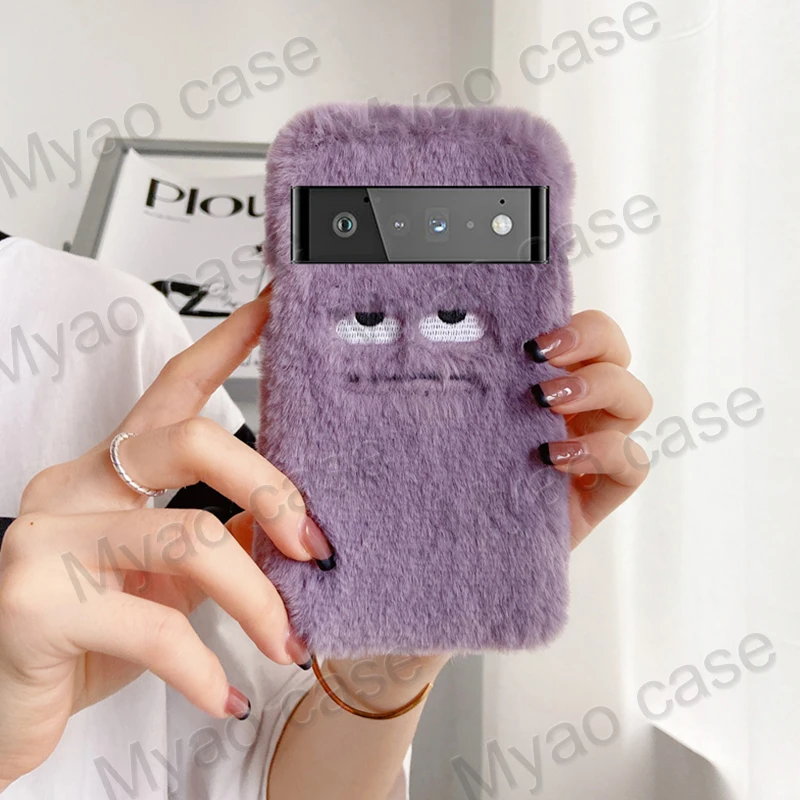 Purple Monster Funny Face Phone Case For Google Pixel 7 8 9 10 Pro 9A 6 ...