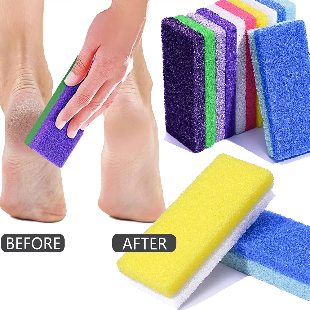 1PCS Reusable Foot Exfoliating Sponge Stone Two-color Foot Pumice Stone ...