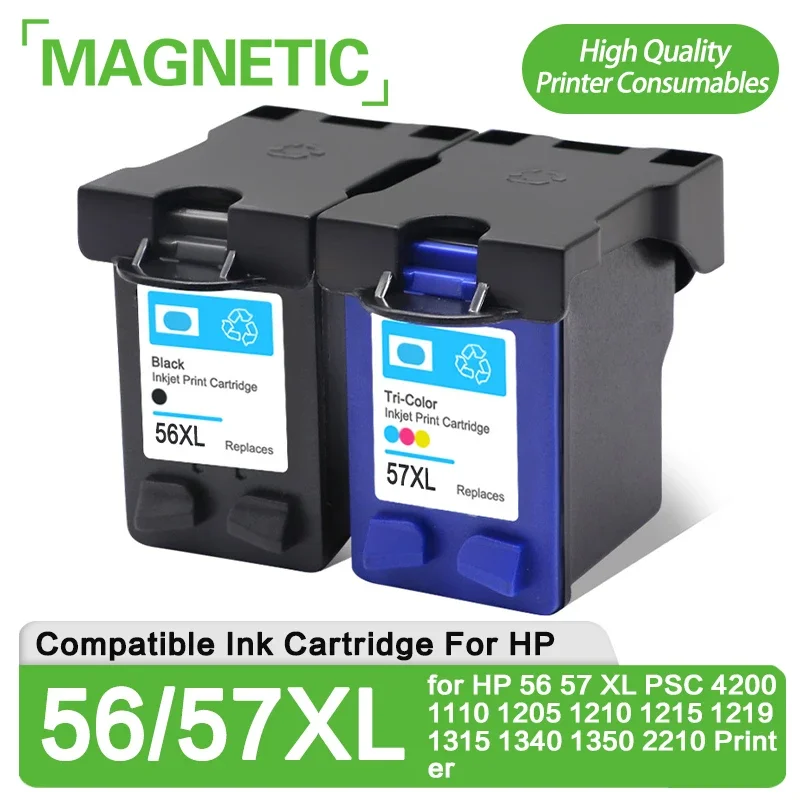 For HP56 57 Compatible Refillable Ink Cartridge for HP 56 57 XL PSC ...