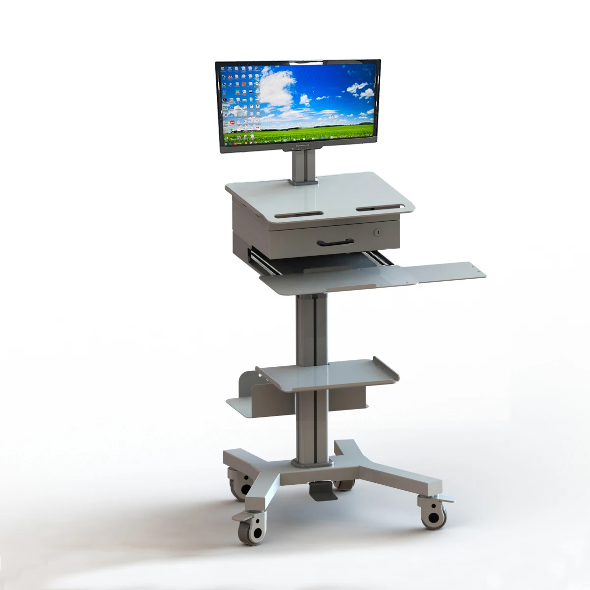 NBRIDGE-Hospital-Mobile-Adjustable-height-stand-up-desk-hospital ...