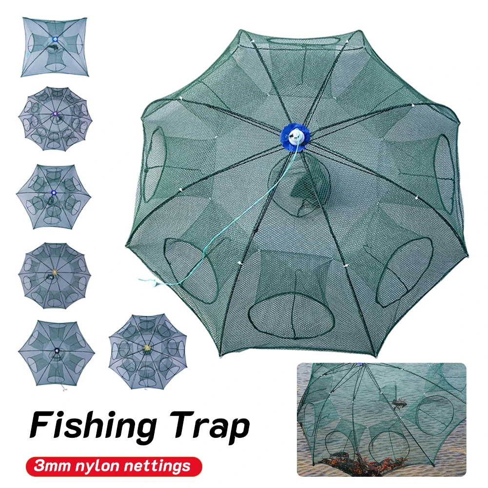 4-20-Holes-Folding-Fishing-Net-Trap-Portable-Fishing-Bait-Trap-Casting ...
