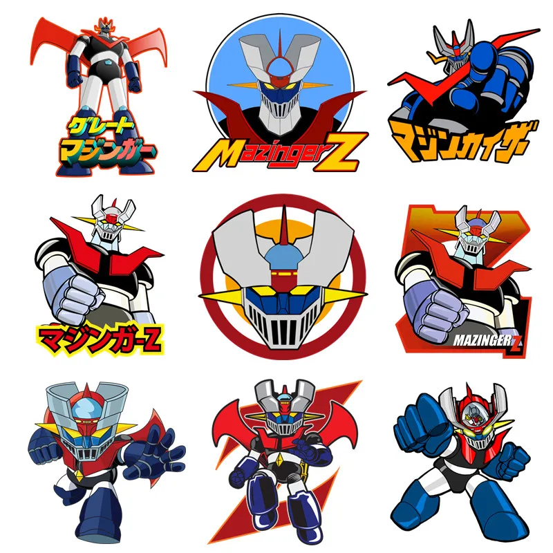 Japanese Anime Mazinger Z Cartoon Patches for Clothes Heat Transfer ...