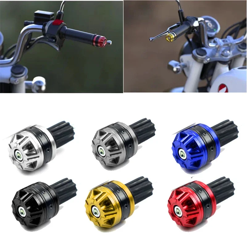 2PCS-Motorcycle-Handle-Bar-Ends-Grips-Moto-CNC-Metal-Handlebar ...
