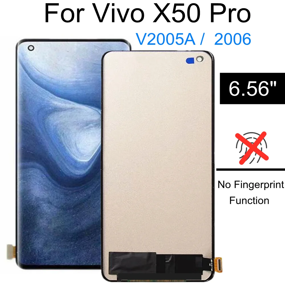 6.56 "TFT LCD สำหรับ Vivo X50 Pro 2006จอแสดงผล LCD Touch Screen ...