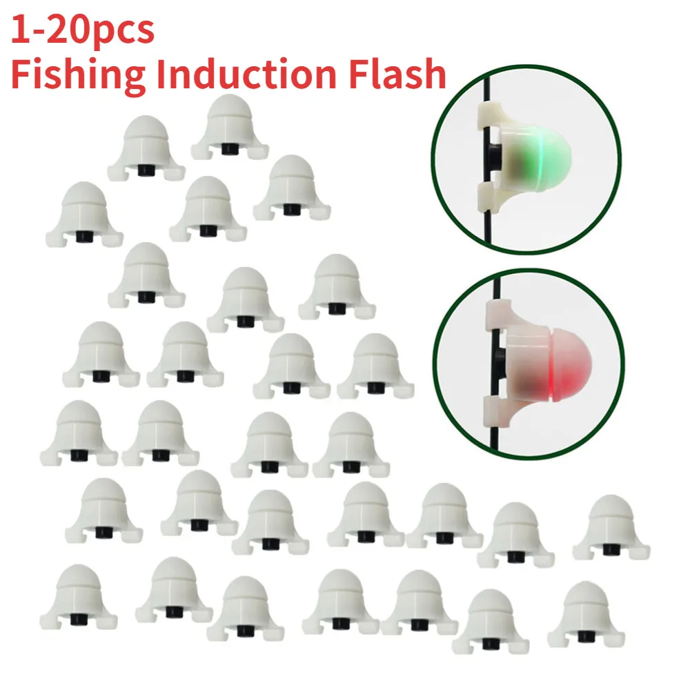 1-20pcs Night Fishing Rod Tip Clip Alert Indicator Tools Electronic Led ...