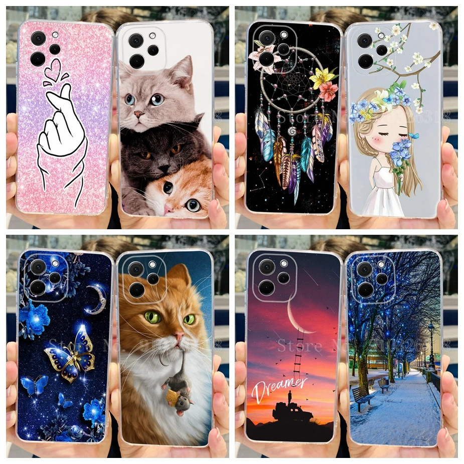 For-Huawei-Nova-Y61-Case-EVE-LX9-Cute-Cat-Butterfly-Soft-TPU-Phone-Case ...