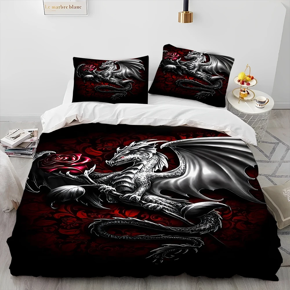 3D-Dragon-Cartoon-Comforter-Bedding-Set-Duvet-Cover-Bed-Set-Quilt-Cover ...