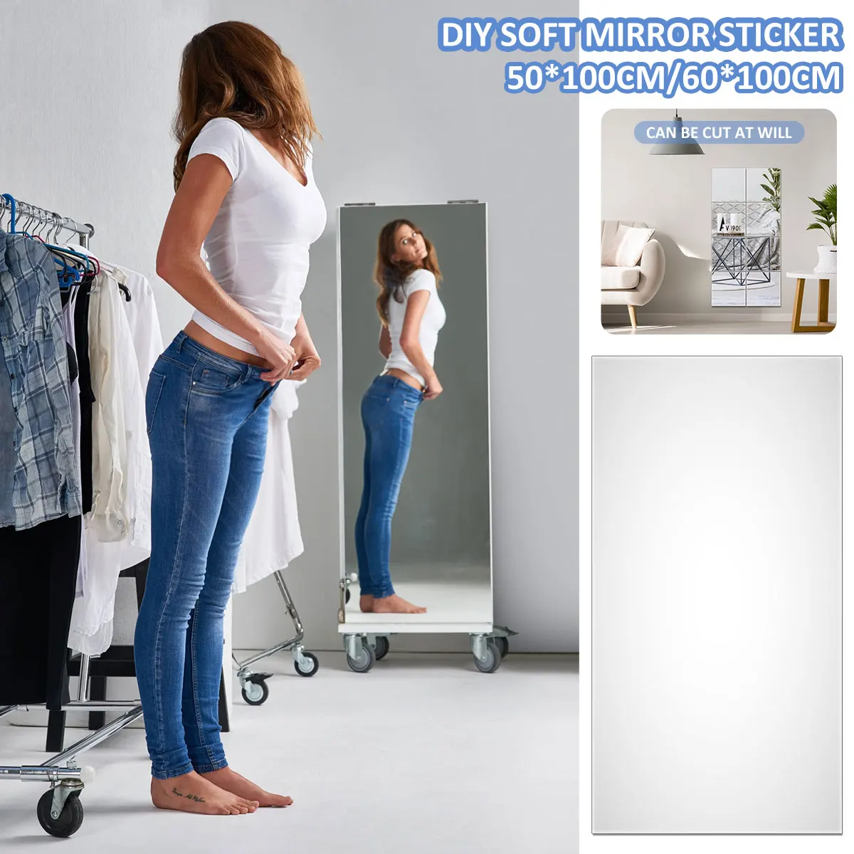 Self-Adhesive-Mirror-Flexible-Mirror-Stickers-Sheets-Cuttable-DIY-PET ...