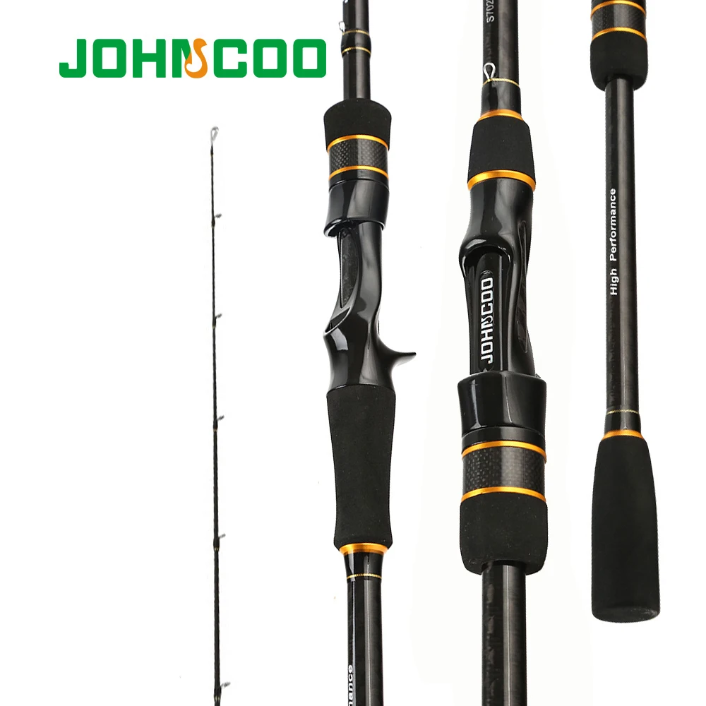 JOHNCOO Carbon Spinning Rod Casting Booster Jigging Rod 2 Sections Fishing pole Ex-Fast Fishing ...