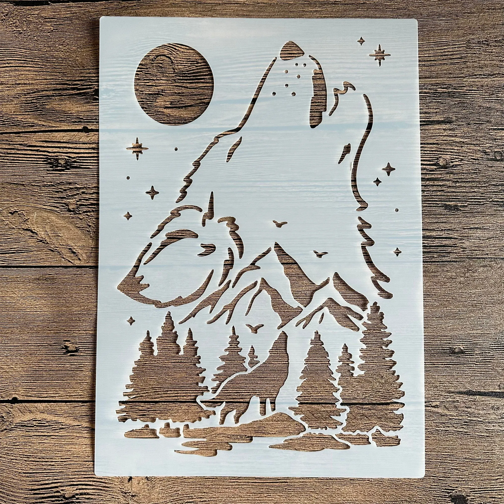 Plantillas-A4-29-21cm-Animal-lobo-DIY-pintura-de-pared-libro-de ...
