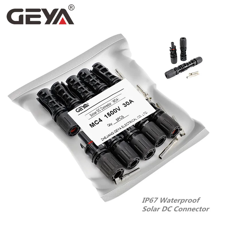 GEYA 5Pairs Solar Connector Male Female 30A 45A Solar Panel Branch Connectors for PV Cable 2.5/4 ...
