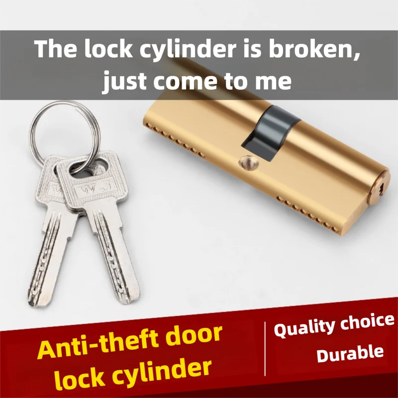 Anti-Theft Brass Door Cylinder Lock Biased AB Key Entrance Lock with ...