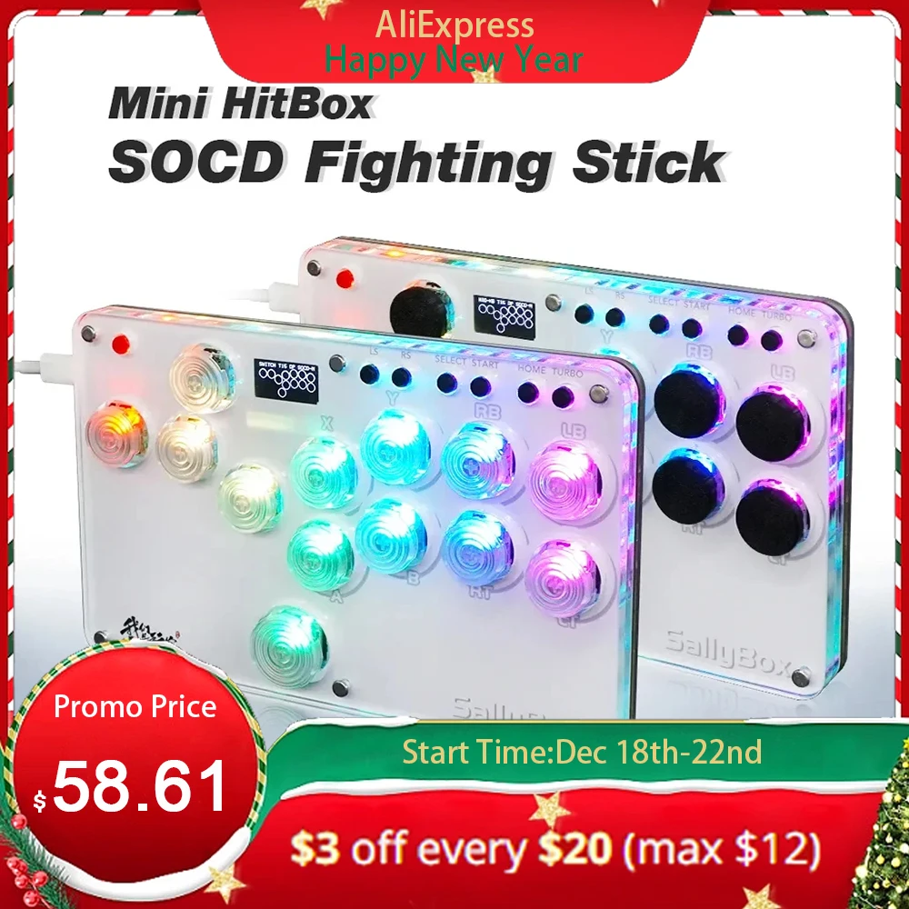 Flatbox-Mini-HitBox-SOCD-Fighting-Stick-Controller-For-PS4-PS3-PC ...