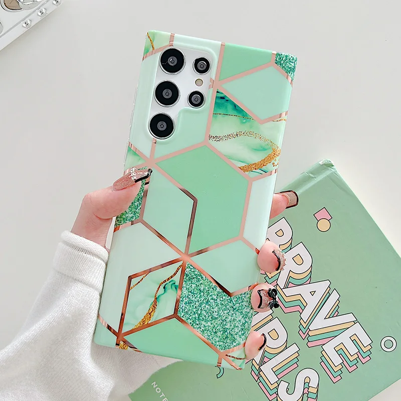 Electroplating-Laser-Marble-Pattern-Case-For-Samsung-Galaxy-S22-ultra ...