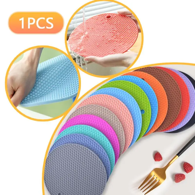 Round-Silicone-Coaster-High-Temperature-Resistant-Coaster-Anti-scald ...
