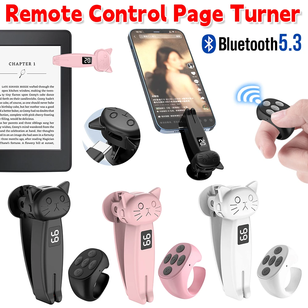 Remote-Control-Page-Turner-Bluetooth-Compatible-5-3-Camera-Shutter-Auto ...