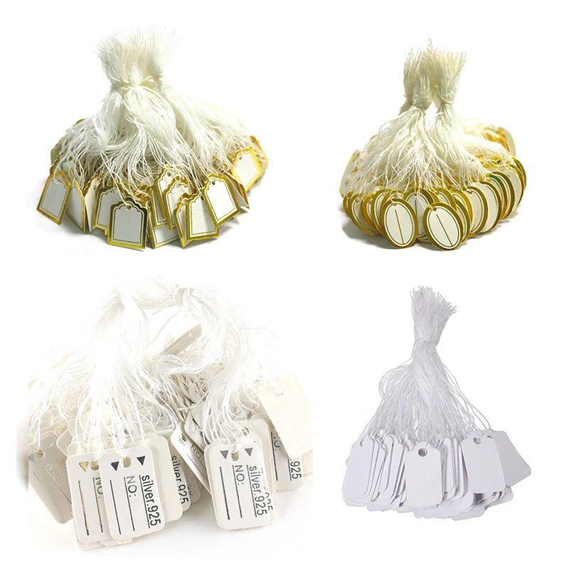 Jewelry-Labels-Business-Cards-100Pcs-lot-Price-Tags-Diy-Tie-String ...