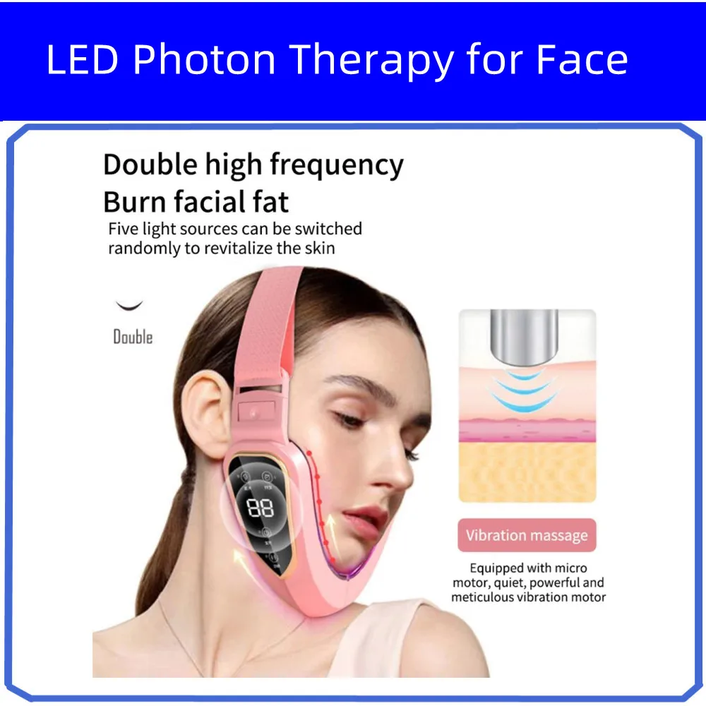 Facial Lifting Device Led Photon Therapy Facial Slimming Vibration ...
