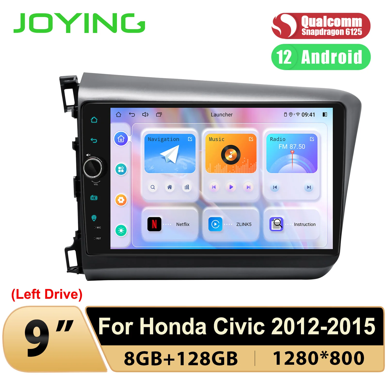 JOYING-Radio-est-reo-para-coche-dispositivo-con-Android-12-0-9-pulgadas ...
