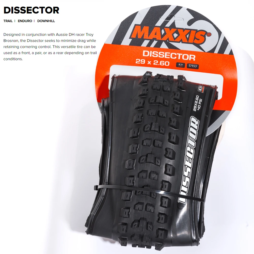 Maxxis dissector trilha enduro downhill pneu de bicicleta de mountain bike tubeless kevlar 27.5 ...