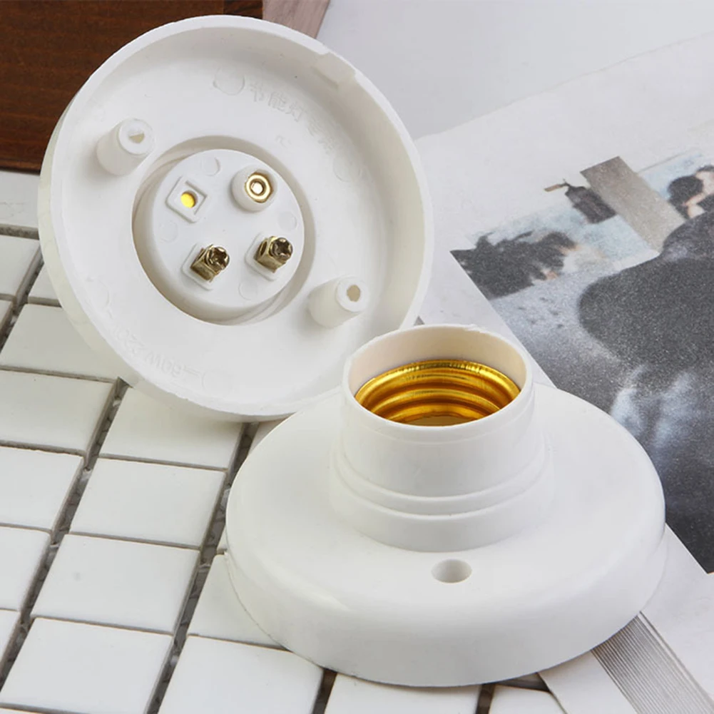 E27-Lamp-Holder-Screw-Cap-Socket-White-Ceiling-Light-Multifunctional ...