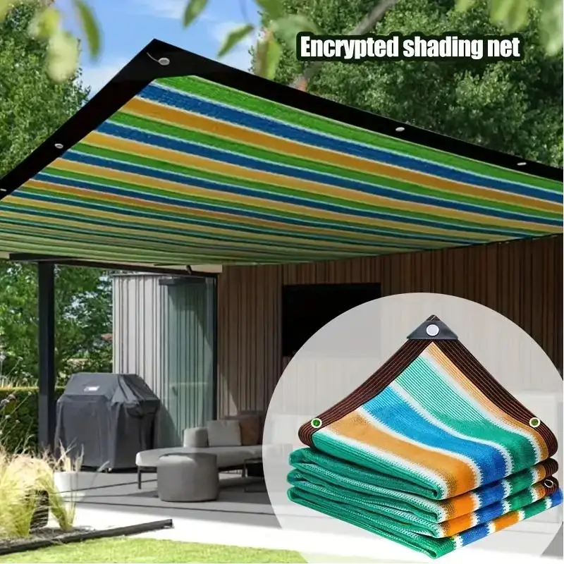 Outdoor Courtyard Colorful Sunshade Net 95% Sunscreen Rate Balcony ...
